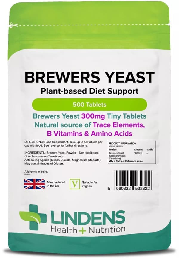 Brewer's Yeast 300mg 500 Tablets Vitamin B B1 B2 B5 B6 Biotin Probiotic ...