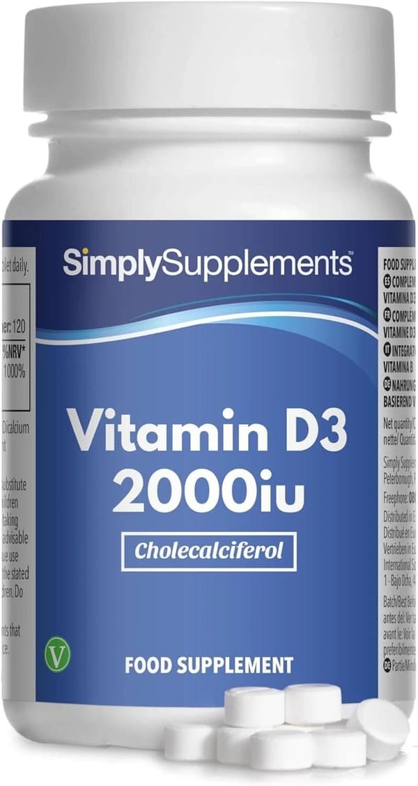 Vitamin D3 2000 IU | Supports Healthy Bones, Muscles & Immune Function ...