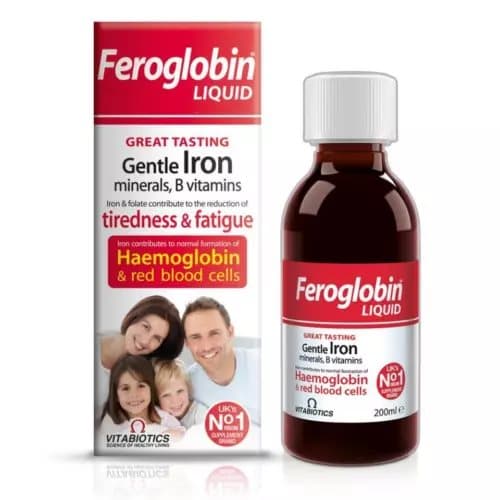 Vitabiotics Feroglobin B12 & Iron Supplement Liquid 200ml for ...