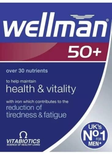 Vitabiotics Wellman 50+ Plus Advanced Vitamin and Mineral Supplement 30 Tablets | CDON