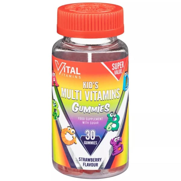 Vital Vitamins Kid's Multi Vitamins Gummies 30pk Essential Nutrients ...