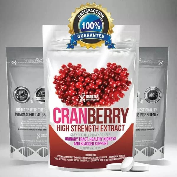 Cranberry Juice Pills URINARY BLADDER KIDNEYS LIVER Capsule 60 x 5000mg ...