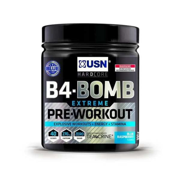 USN B4 Bomb Pre Workout 300 gr Elektrisk Hallon Välbefinnande | CDON