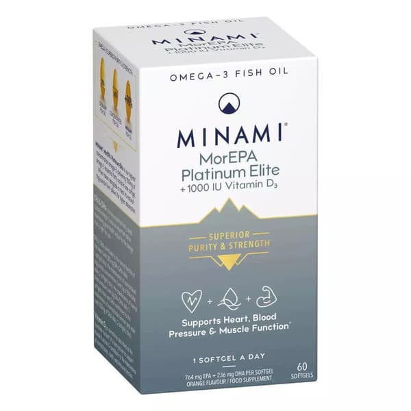 Minami MorEPA Platinum Elite omega-3 fish oil 60 Softgels +1000iu ...