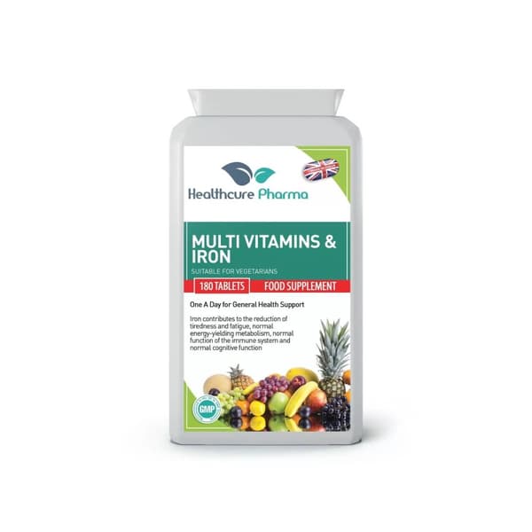 Multi Vitamins & Iron 180 Tablets for Men and Women One a Day Made | CDON
