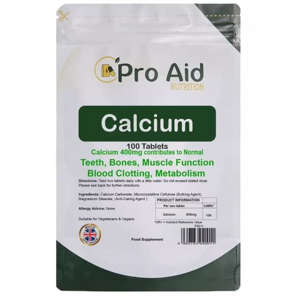CALCIUM Tablets HIGH STRENGTH 400mg x 100 Bones, Muscle Function MADE ...