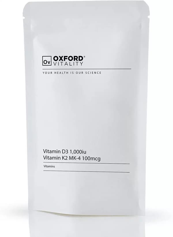 Oxford Vitamin D3 1000iu & K2 MK4 Tablets Supplements for Bone & Muscle ...