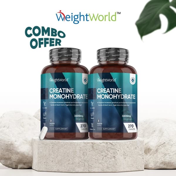 Creatine Monohydrate - 270 Tablets x2 - Pre & post workout booster ...