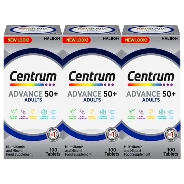Centrum Advance Adults Over 50+Multivitamin & Mineral Vitamin Pack ...