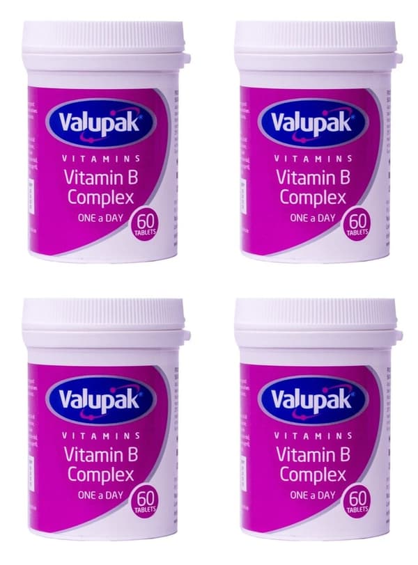 4 x VALUPAK Vitamin B Complex Tablets (60 pack) Pharmacy Stock | CDON