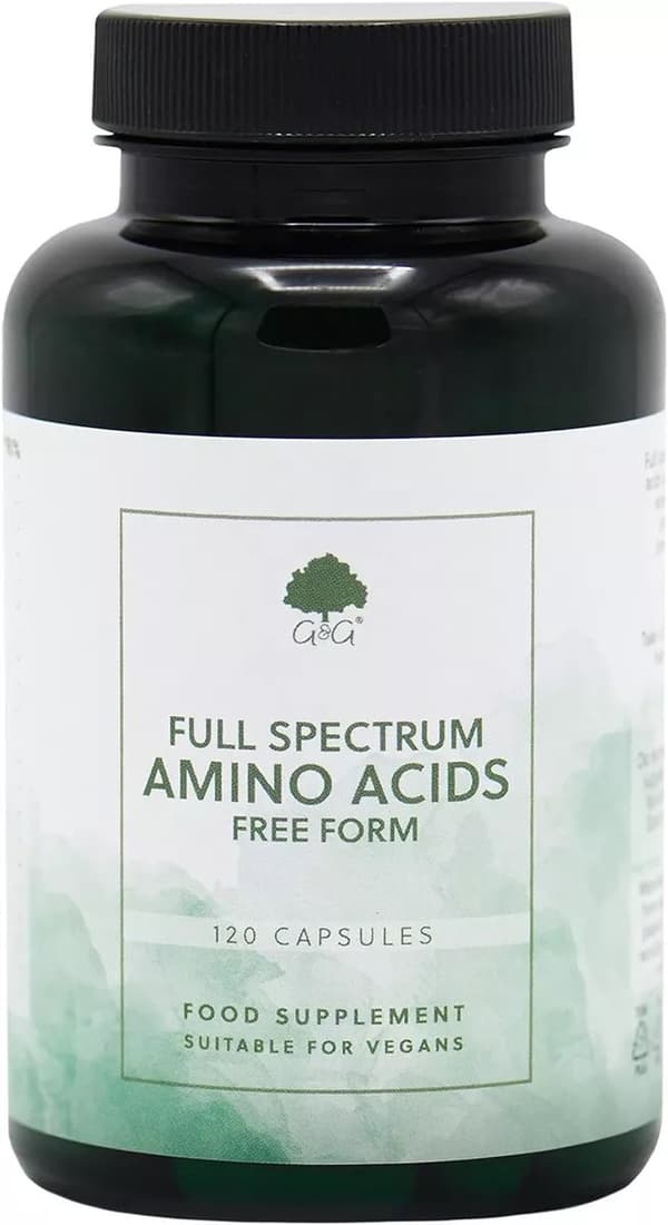 Full Spectrum Amino Acids Capsules Free Form Amino Acids Vegan - 120 ...