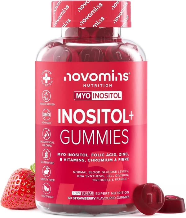 Inositol Gummies - PCOS Supplement with Myo-Inositol,Folic Acid,Zinc ...