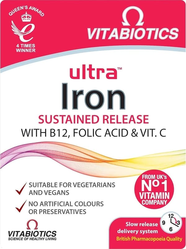 Iron Tablets Supplement,Boosts Energy,Vitality,Power & Immunity and ...