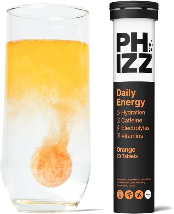 Phizz Daily Energy Electrolyte Hydration Tablets - 16 Vitamins and ...