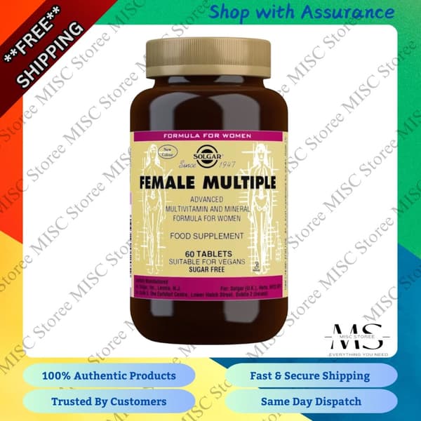 Solgar Female Multiple Advanced Multivitamin & Mineral 60 Tablets ...