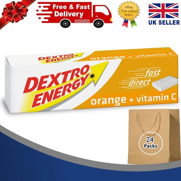 Dextro Energy Dextrose Glucose Fast Acting Orange Tablets 47g-Pack Of ...