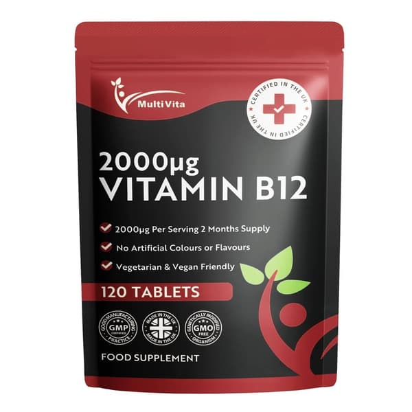 VITAMIN B12 Methylcobalamin 2000mcg Tablets High Strength - Tiredness ...
