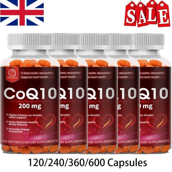 CoQ10 - Co Enzyme Capsules CQ10 Of Coenzyme Q10 200mg 120 Capsules ...