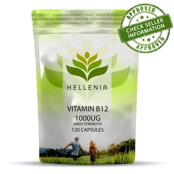Hellenia Vitamin B12 1000ug - 120 Capsules | CDON