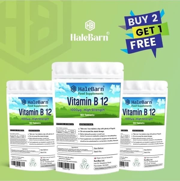 Vitamin B12 Tablets High Strength - 1000mcg Dual Power Vit B12 90 ...