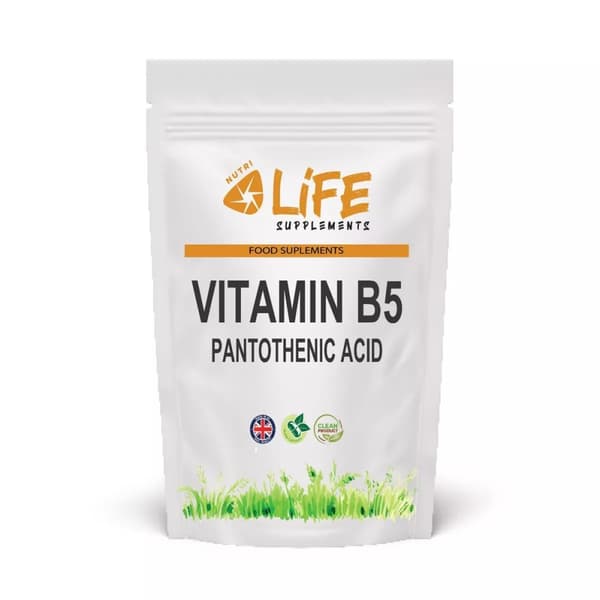 Vitamin B5 Capsules 500mg Supplement Pantothenic Acid Vegan Magnesium ...
