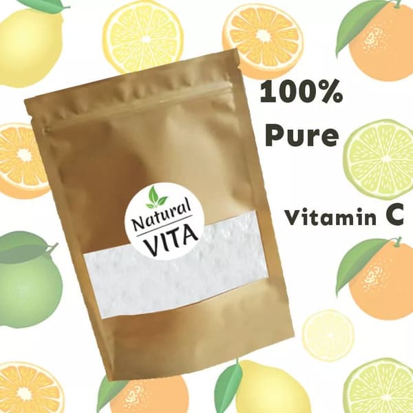 Naturalvita Vitamin C Powder L-Ascorbic Acid 100% Pure NON GMO 500g - 1kg | CDON