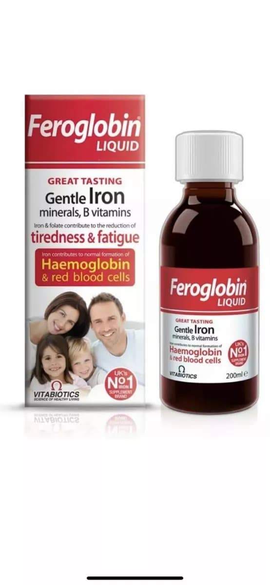Vitabiotics Feroglobin Liquid gentle Iron Supplement 200ml for ...