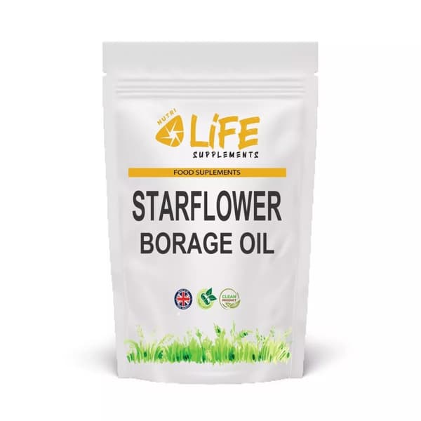 Starflower Oil Borage Oil Capsules 1000mg Clean Natural High Strength ...