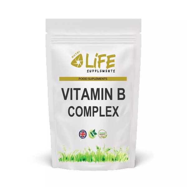 Vitamin B Complex Capsules B1, B2, B3, B5, B6, B7 B9, B12 Clean Vegan B ...