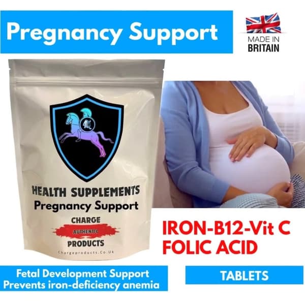 Pregnancy Support 365 Tablets Iron Folic Acid - Vitamin C B12 Fetal ...