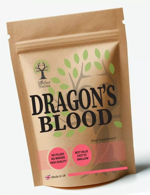Dragon's Blood Capsules 500mg Clean Natural Dragon's Blood Powder Eco ...