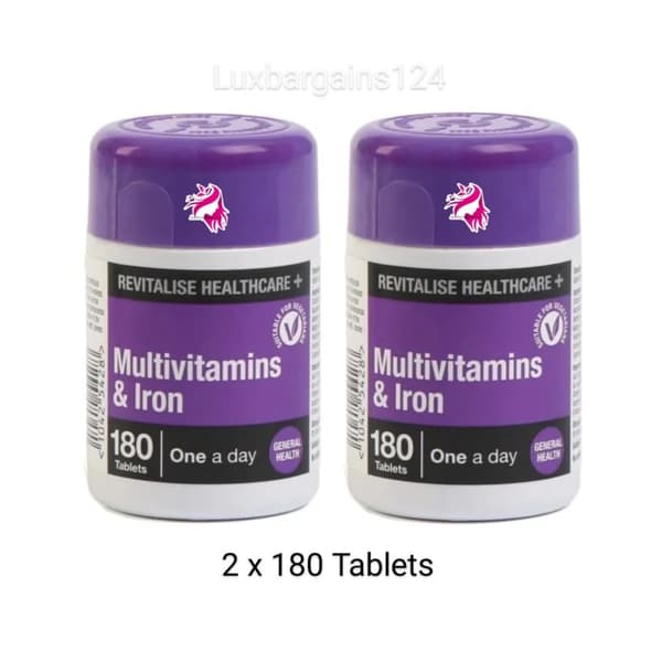 Revitalise Healthcare Multivitamins & Iron - 2 Packs Of 180 Tablets ...