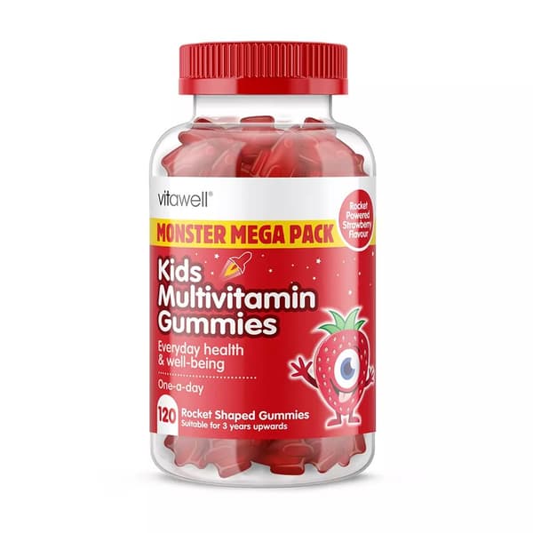 Vitawell Kids Multivitamin Gummies Monster Mega Pack Strawberry Flavour ...