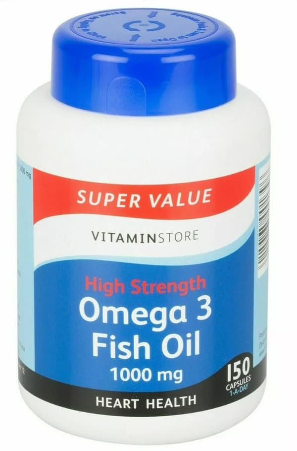 Omega 3 Capsules - 1000mg - Fish Oil - EPA 250mg DHA 250mg - 180 tablet ...