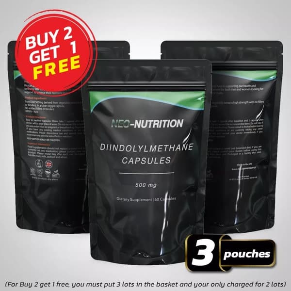 Neo Nutrition DIINDOLYLMETHANE Dim 500mg Vegan Capsules Supplement ...