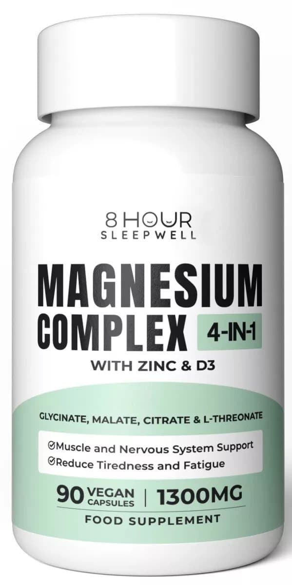 Magnesium Glycinate 4-in-1 Complex, 1300mg Magnesium Supplements High ...