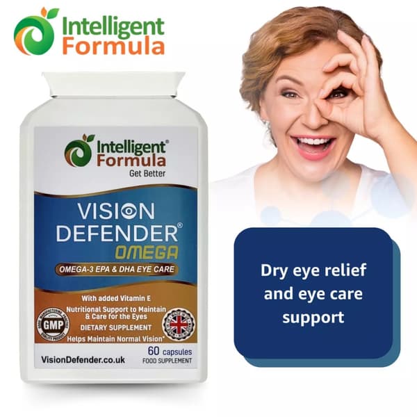 VISION DEFENDER OMEGA: Dry Eye/Macular/Eye Care Omega-3 Pure Fish Oil ...