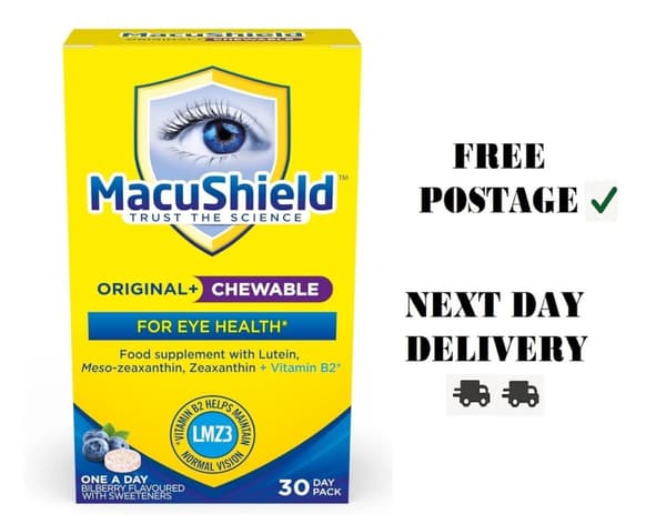MacuShield Original Chewable Capsules - 30 Day Pack Brand New Long Date ...