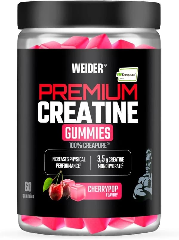 Premium Creatine Gummies (60 Gommes) Cherry Pop Flavour, with 3,5G ...