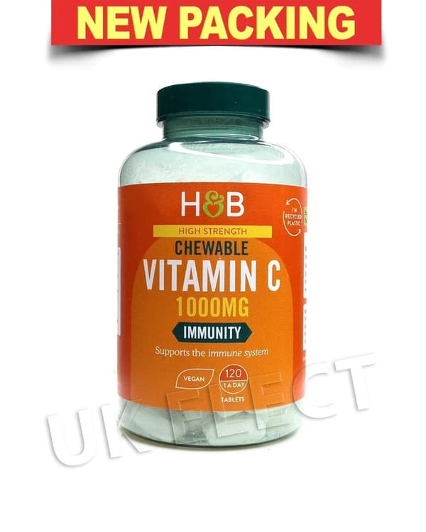Holland & Barrett VITAMIN C High Strength Chewable Tablets - 1000mg | CDON
