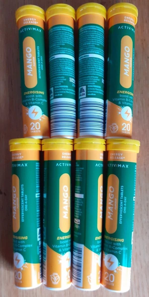 Activ- Max Vitamin B & C Effervescent Energising Tablets X8 Mango ...