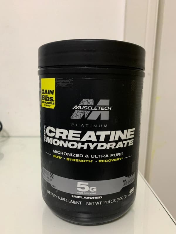 MuscleTech Platinum Creatine 400g Pure Micronized Monohydrate Powder 80 ...