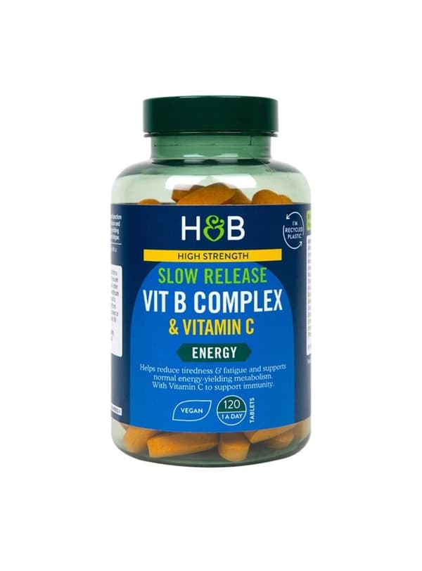 Vit B Complex + Vitamin C 120 Tablets Holland & Barrett Super Strength ...