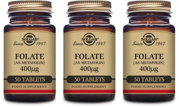 Solgar Folate 400mcg (As Metafolin) 50? Tablets X 3 | CDON