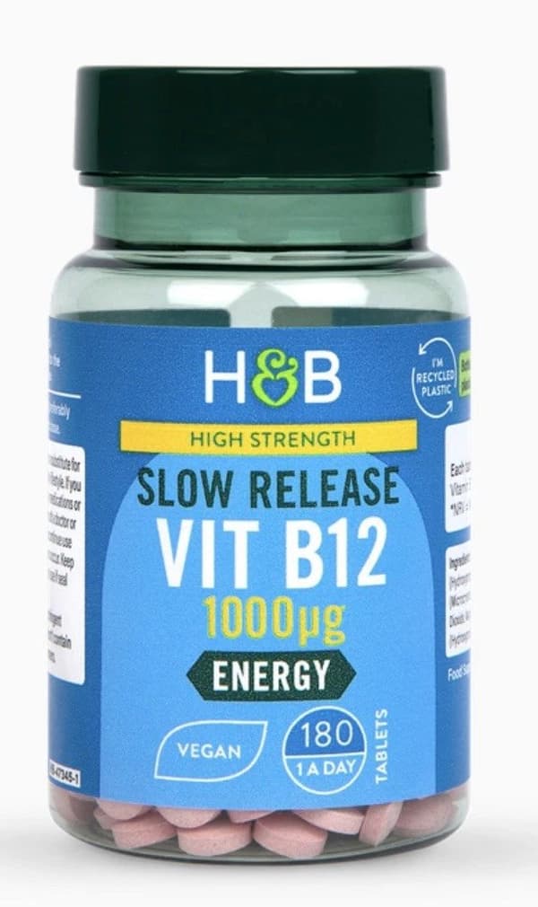 Holland & Barrett High Strength Slow Release Vitamin B12 1000ug 180 ...