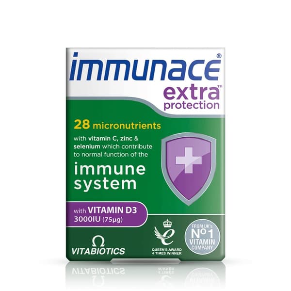 3 BOXES X Vitabiotics Immunace Extra Protection - 30 Tablets Per Box ...