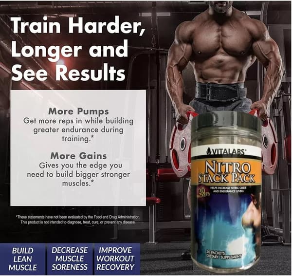 Muscle Growth Nitric Oxide Booster Lean Bodybuilding Workout Abs L-Arginine Stak | CDON