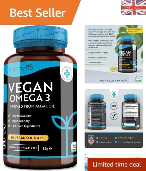 Omega 3 High Strength 2000mg Soft Gels - 600mg DHA & 300mg EPA, 60 ...