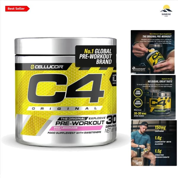 Pre Workout Powder Beta Alanine Creatine Energy Drink Pink Lemonade | CDON