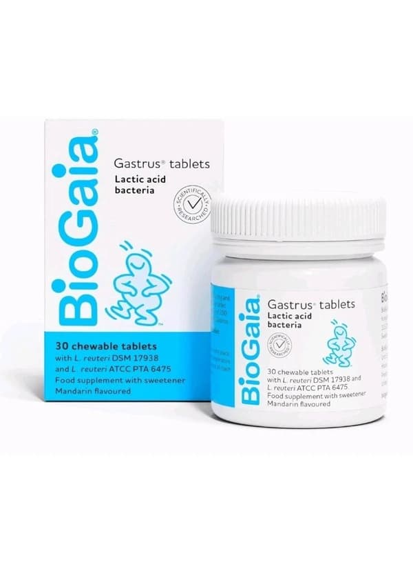 BioGaia Gastrus Probiotics 30 Chewable Supplement Tablets - Mandarin ...